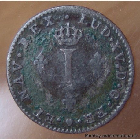 Louis XV Double sol 1739 E Tours